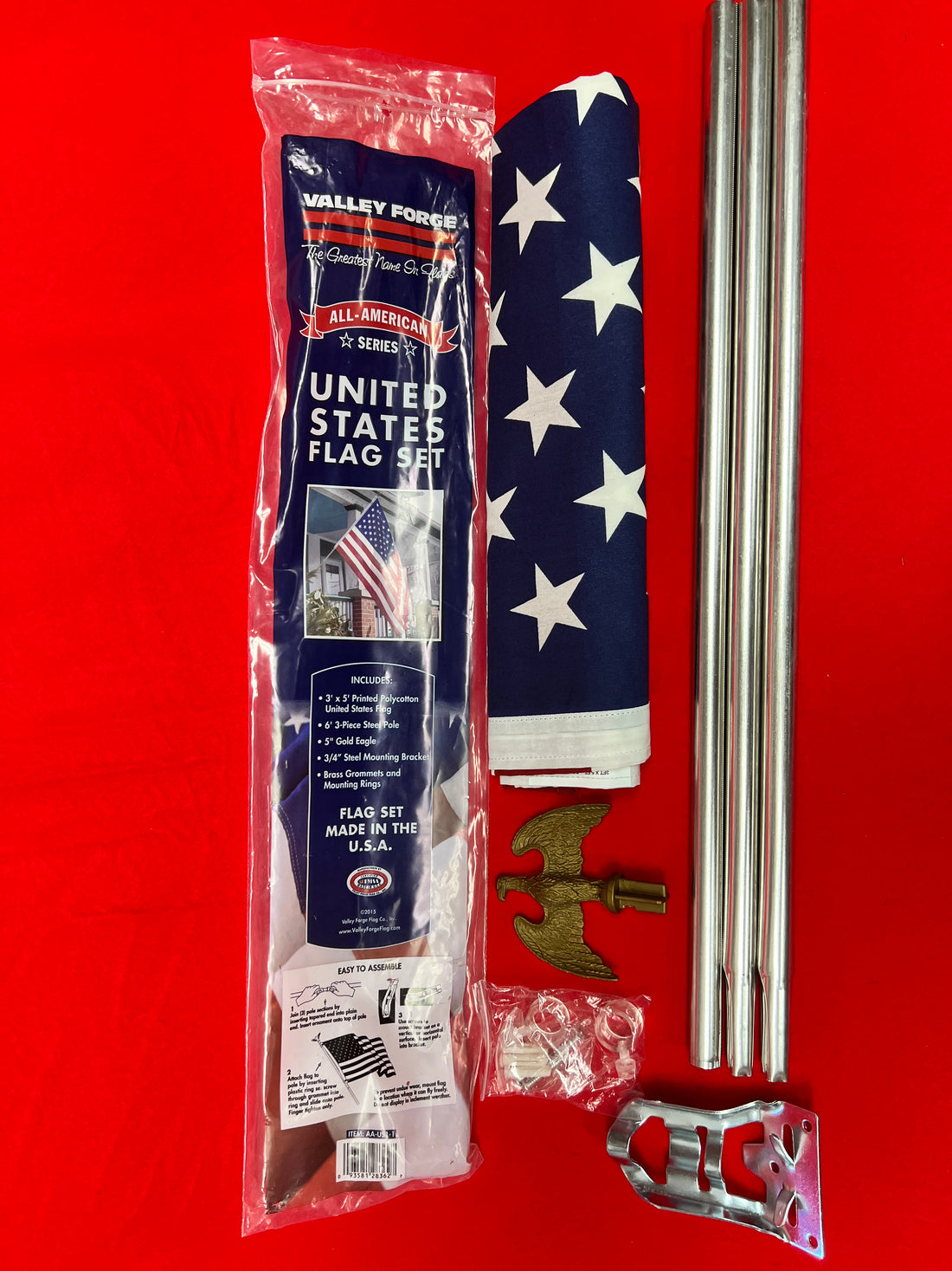 American/US 3x5 Valley Forge Flag set – Birmingham Flag Store